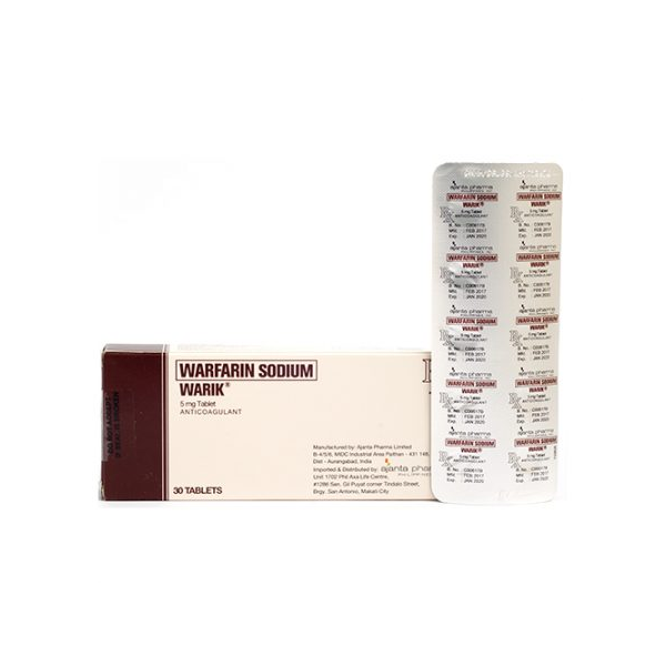WARIK Warfarin Sodium 5mg Tablet 1's price in the Philippines | MedsGo ...